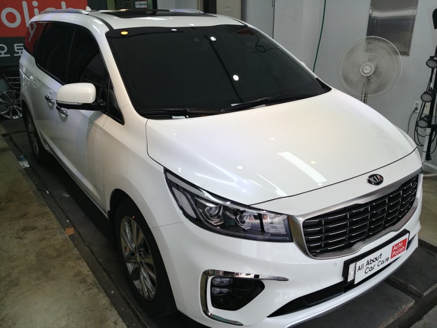 [시공사례] 오토폴리쉬 올뉴 카니발 신차 유리막코팅작업- CARVATAR O2O